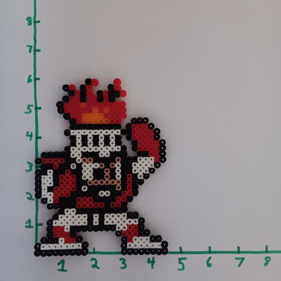 Perler, Megaman, Capcom | Wall Decor | Perler Bead Art Of Fire Man From ...